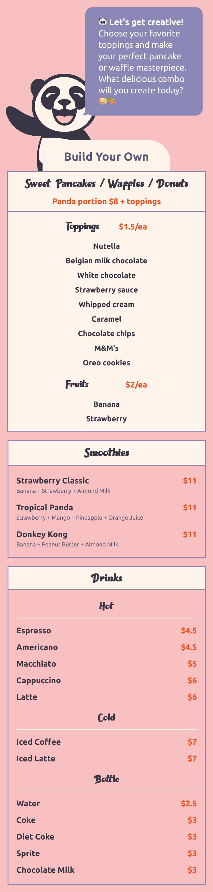 Menu – The Panda Pancakes